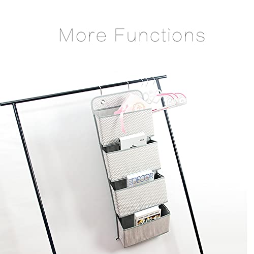 Bsxgse Storage The Shoe Shelf Door for Closet 4-Tier Over Shoe Rack Organizer Hanging Rack Under Sink Drip Tray (Grey, One Size)