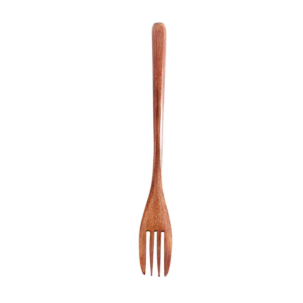 3 Pcs Wooden Cutlery Set, Reusable Spoon Fork and Knive Wood Flatware Set, Portable Kitchen Flatware Tableware Utensil Set for Home or Travel