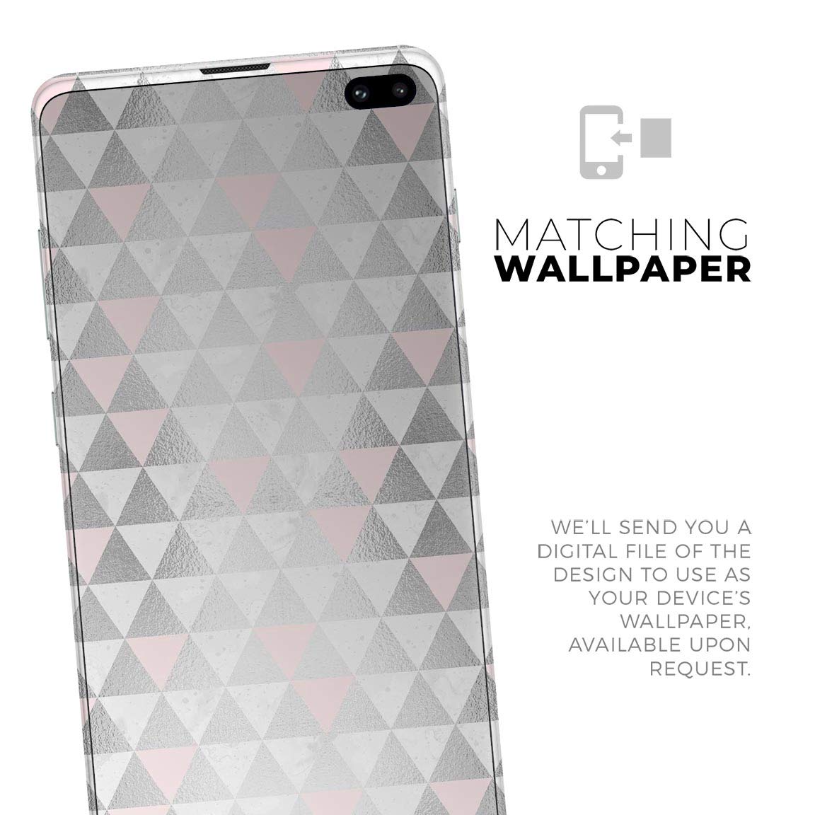 DesignSkinz Karamfila Silver & Pink Marble V13 Protective Vinyl Decal Wrap Skin Cover Compatible with The Samsung Galaxy S20 (Screen Trim & Back Glass Skin)