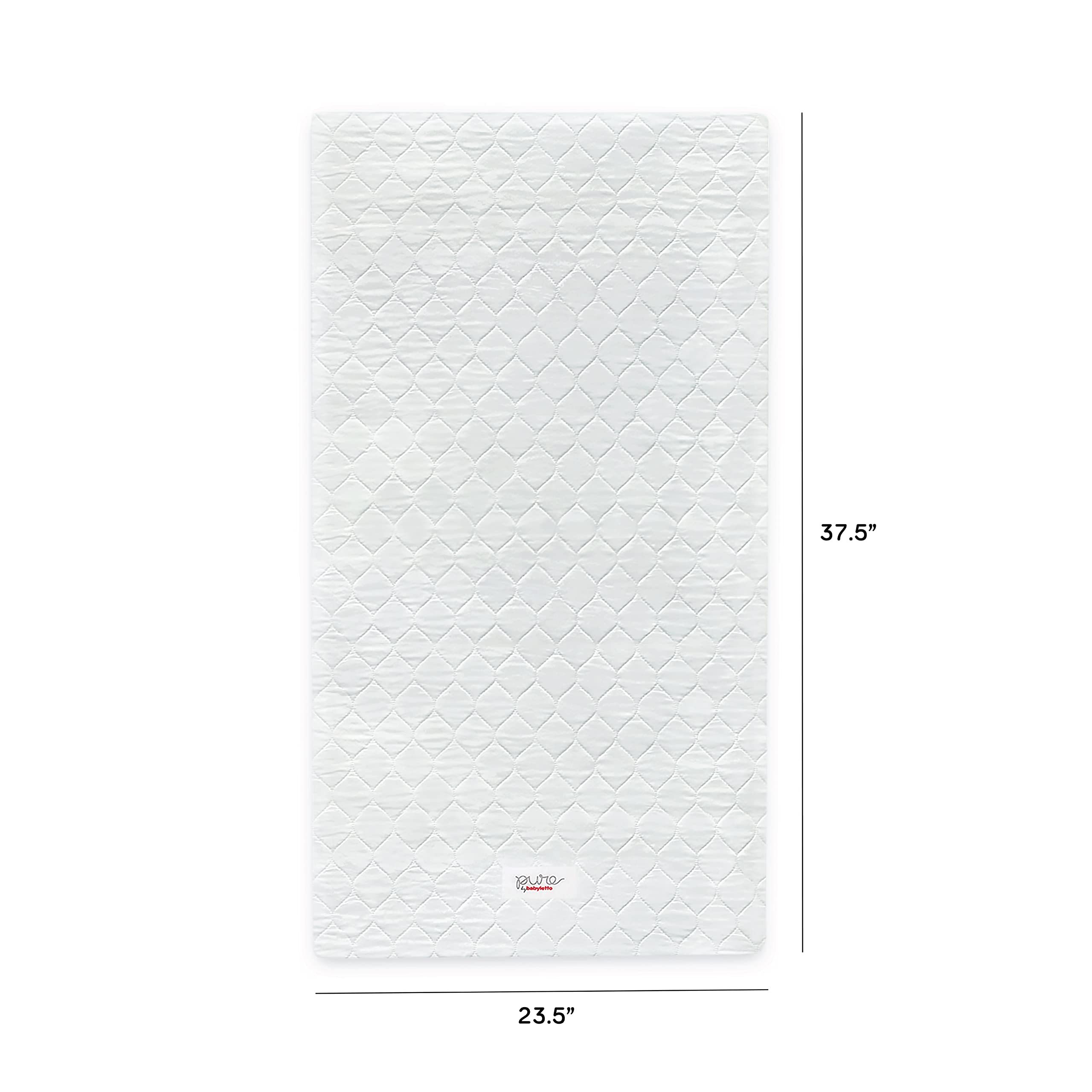 Origami Mini Crib with Pure Core Non-Toxic Mini Crib Mattress with Hybrid Waterproof Cover