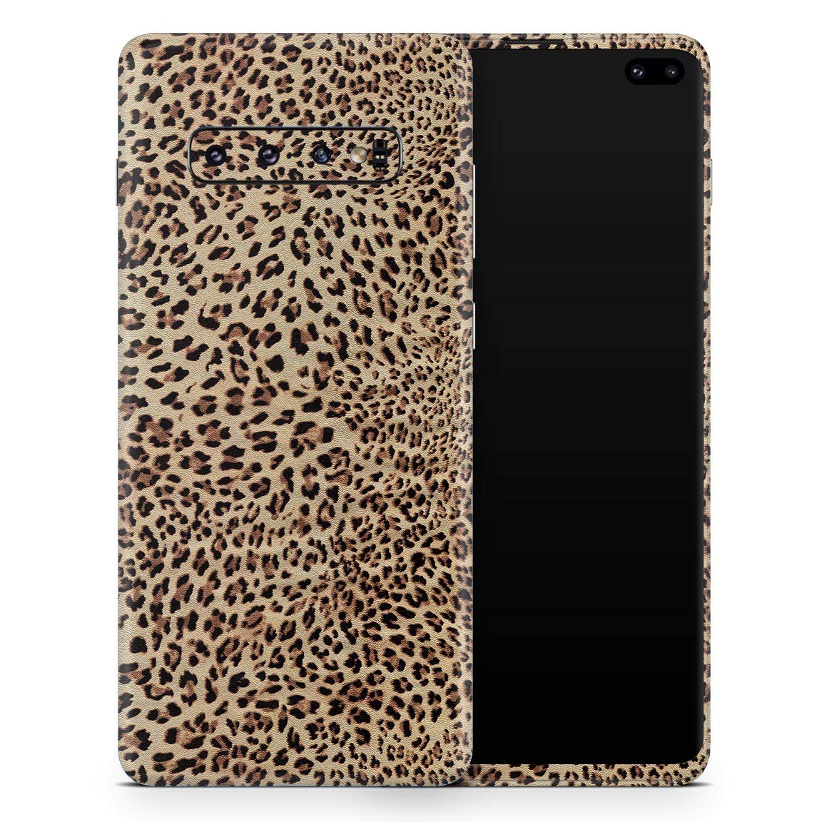 DesignSkinz Brown Vector Leopard Print Protective Vinyl Decal Wrap Skin Cover Compatible with The Samsung Galaxy S20 (Screen Trim & Back Glass Skin)