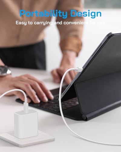 3 Pack i Phone 15 Charger Fast Charging, 20W USB C Charger Block with 6FT USB C i Phone 15 Charger Cable Compatible with Phone 15 Pro Max /15 Plus/,Pad Pro 12.9"/11",iPad Air 5th/4th 10.9"