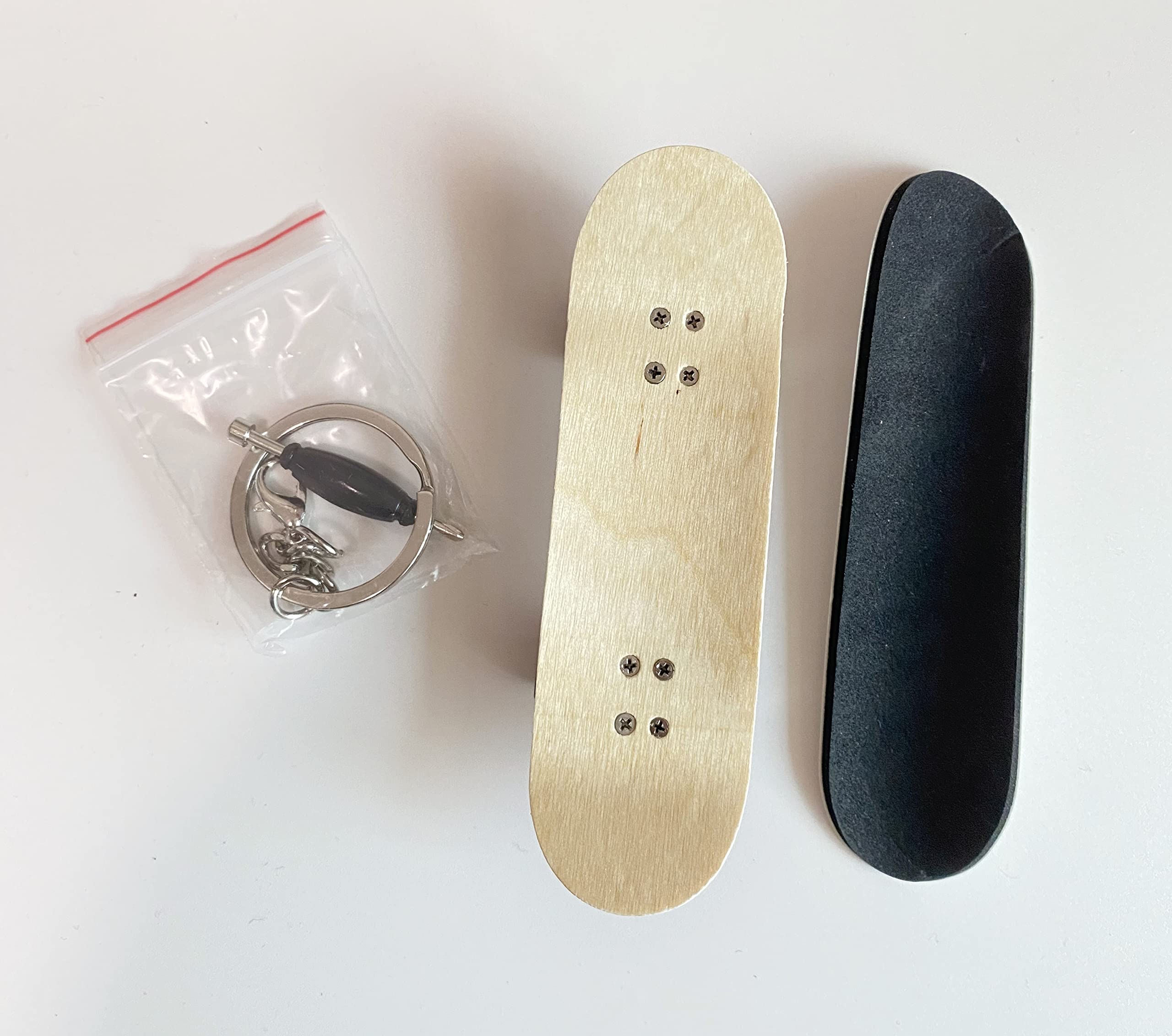 AEGLOS Fingerboard Complete Maple Wooden Finger Skateboard Pro Mini Skateboards for Adults and Kids - 30mm x 100mm(Dental Skull)