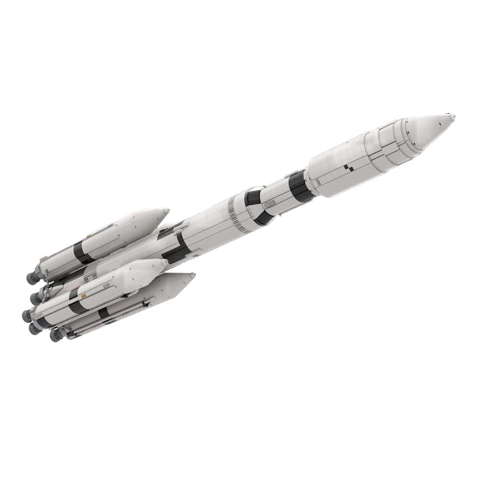5389 Pieces MLV Saturn V-25-L Building Set, Launch Vehicle Saturn MLV 5-25L Model Rocket Building Toy Set for Adults, Compatible with NASA Apollo Saturn V 92176/21309 Outer Space Rocket Building Kit