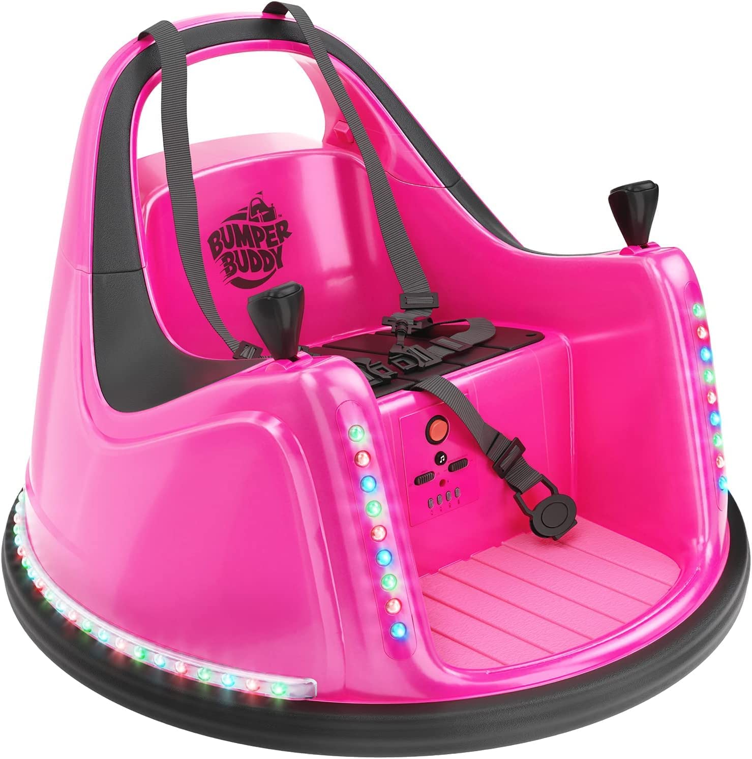 Bumper Buddy Ride On Electric Car for Kids & Toddlers, 12V 2-Speed, Ages 1 2 3 4 5 Year Old Girls - Remote Control, Baby Girl Riding Bumping Toy Gifts Cars - Toys Gift Toddler 12-18 Months Age