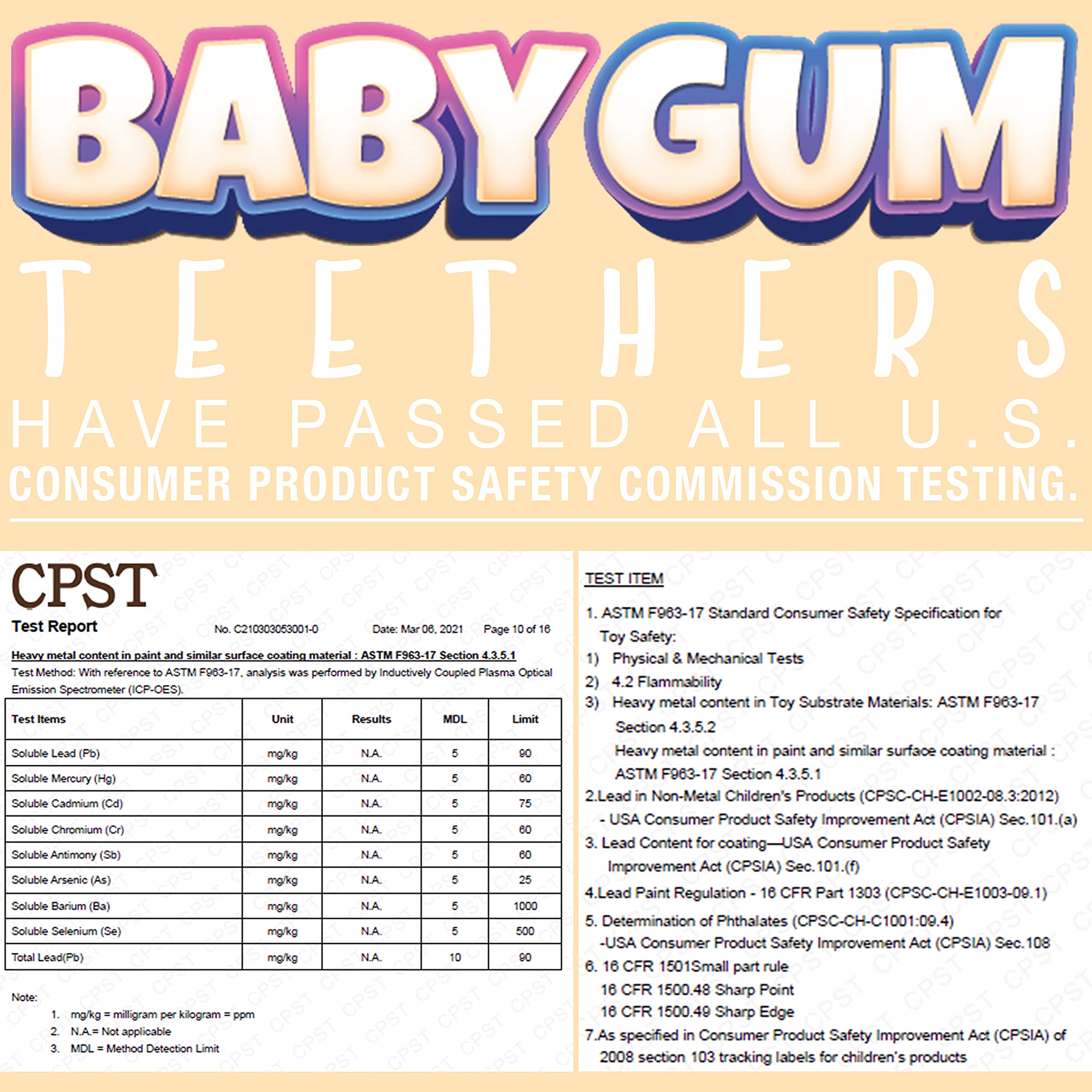 BABYGUM Teething Toys for Babies 0-6 Months 6-12 Months, BPA-Free Silicone, Soft Textures, Molar Teether, Easy to Hold, Easy to Clean and Freeze