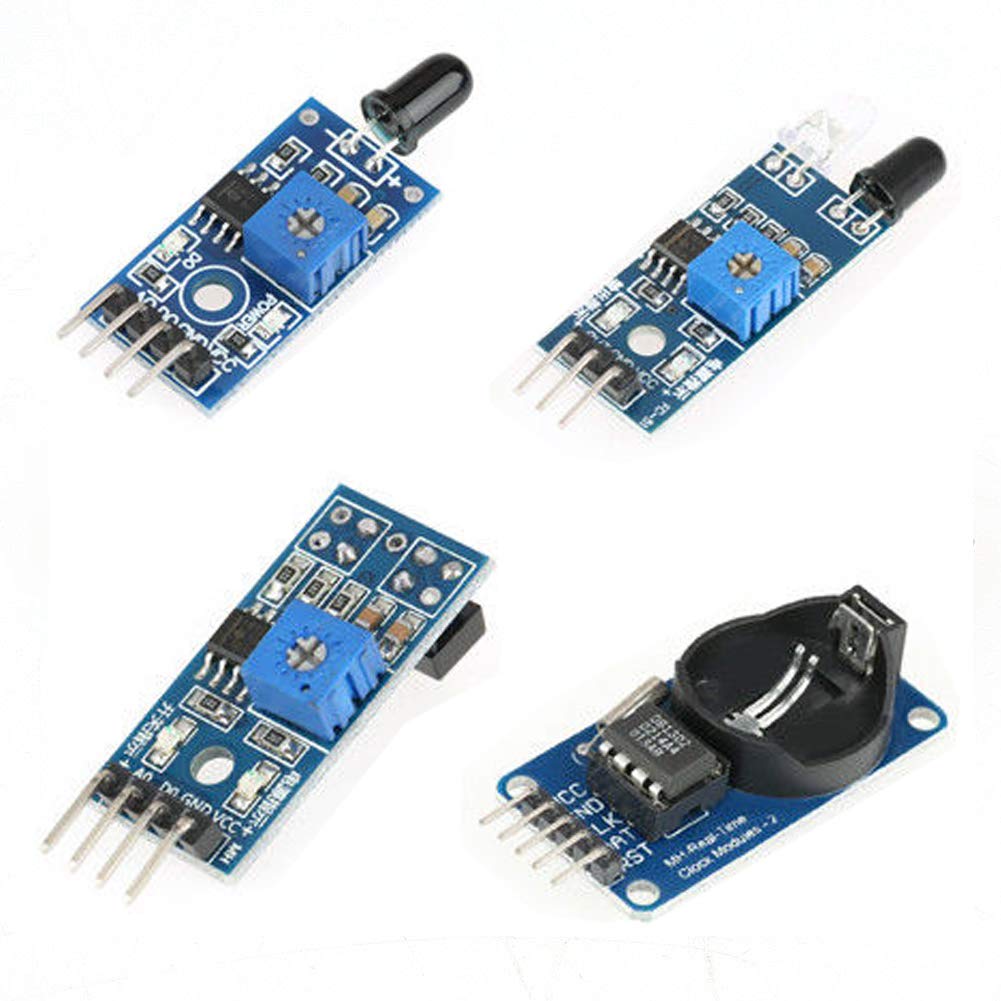 ACEIRMC Sensor Modules Kit, 16 in 1 for Arduino Raspberry Project Super Starter Kits for R3 Mega2560 Mega328 for Nano Raspberry Pi 4b 3 2 Model B K62