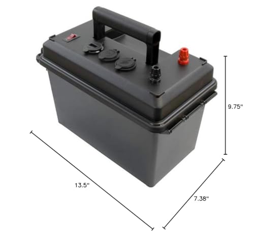 Powerwerx PWRbox Portable Power Box for User Supplied Battery or 12-40Ah Bioenno (LifePO4) Batteries
