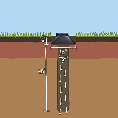 Doggie Dooley "The Original In-Ground Dog Waste Disposal System, Black with Green Lid (3800X)