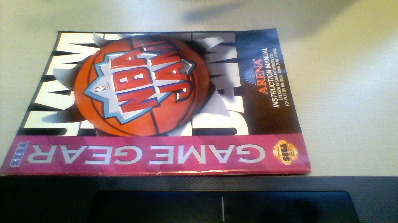 Arena Nba Jam Sega Game Gear Instruction Manual---licensed By Sega Enterprises, Ltd. For Play on the Sega Game Gear System