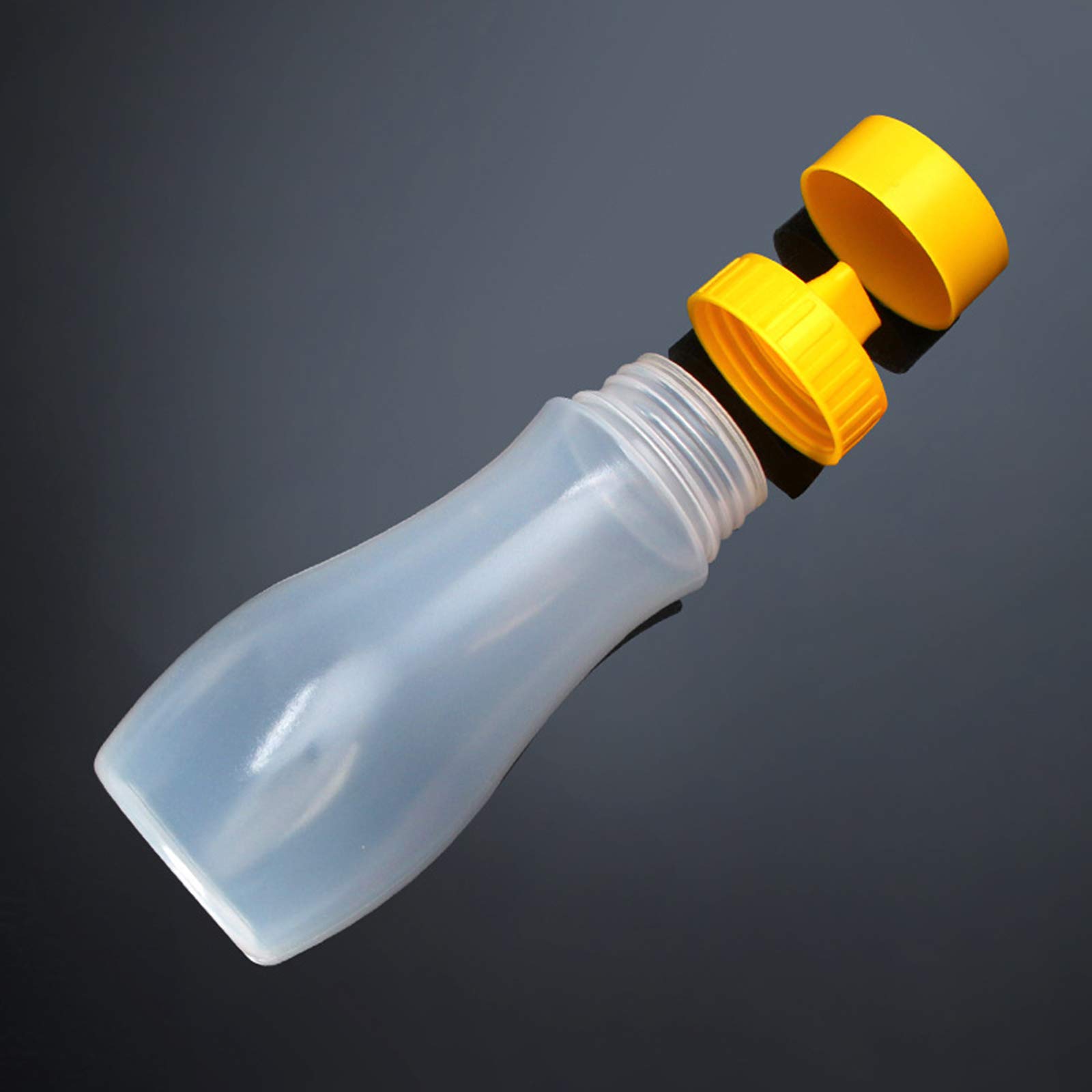 3 Pcs 5-hole Sauce Squeeze Bottle,12.8oz/380ml Plastic Condiment Squeeze Bottle for Ketchup Jam Mayonnaise BBQ Sauce,Yellow
