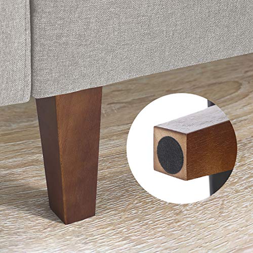 VASAGLE Comfortable Sofa, Couch with Solid Wood Frame and Breathable Linen Fabric, for Guest Room, Teenager's Room, and Small Apartment, 70.1 x 33.3 x 32.7 Inches, Beige