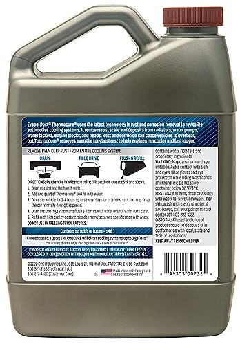 CRC Thermocure Coolant System Rust Remover, 32 Oz, Rust Remover for Vehicle Cooling Systems, Removes Rust Scale and Deposits
