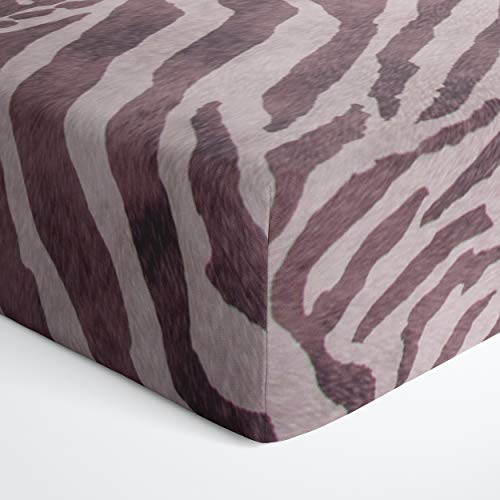 Glenna Jean Baby Fitted Crib Sheet & White Zebra Animal Print Jungle for Baby Boys & Girls, Black, Standard