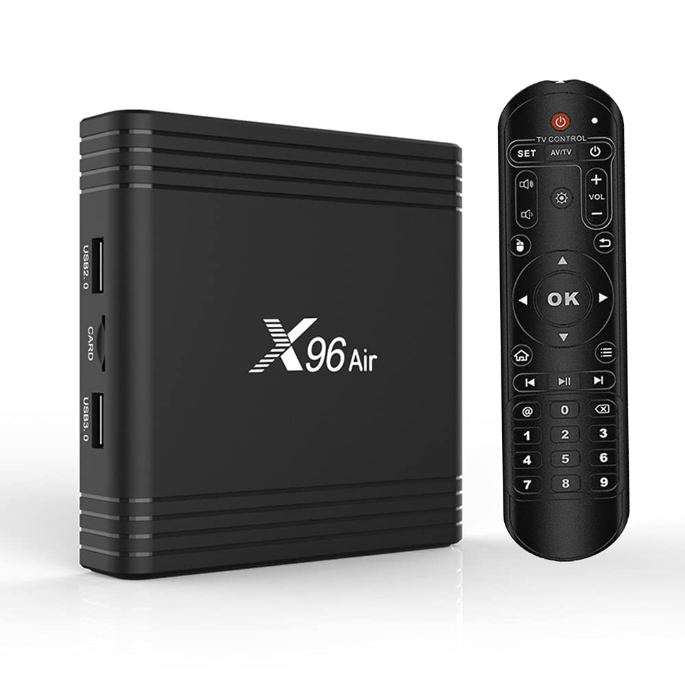 Xilibod Android 9.0 TV Box 2GB RAM/16GB ROM, Amlogic S905X3 64-bit Quad core ARM, G31 MP2 GPU Processor,H.265 Decoding 2.4G WiFi Smart TV Box - Model No.: X96 Air 2GB 16GB