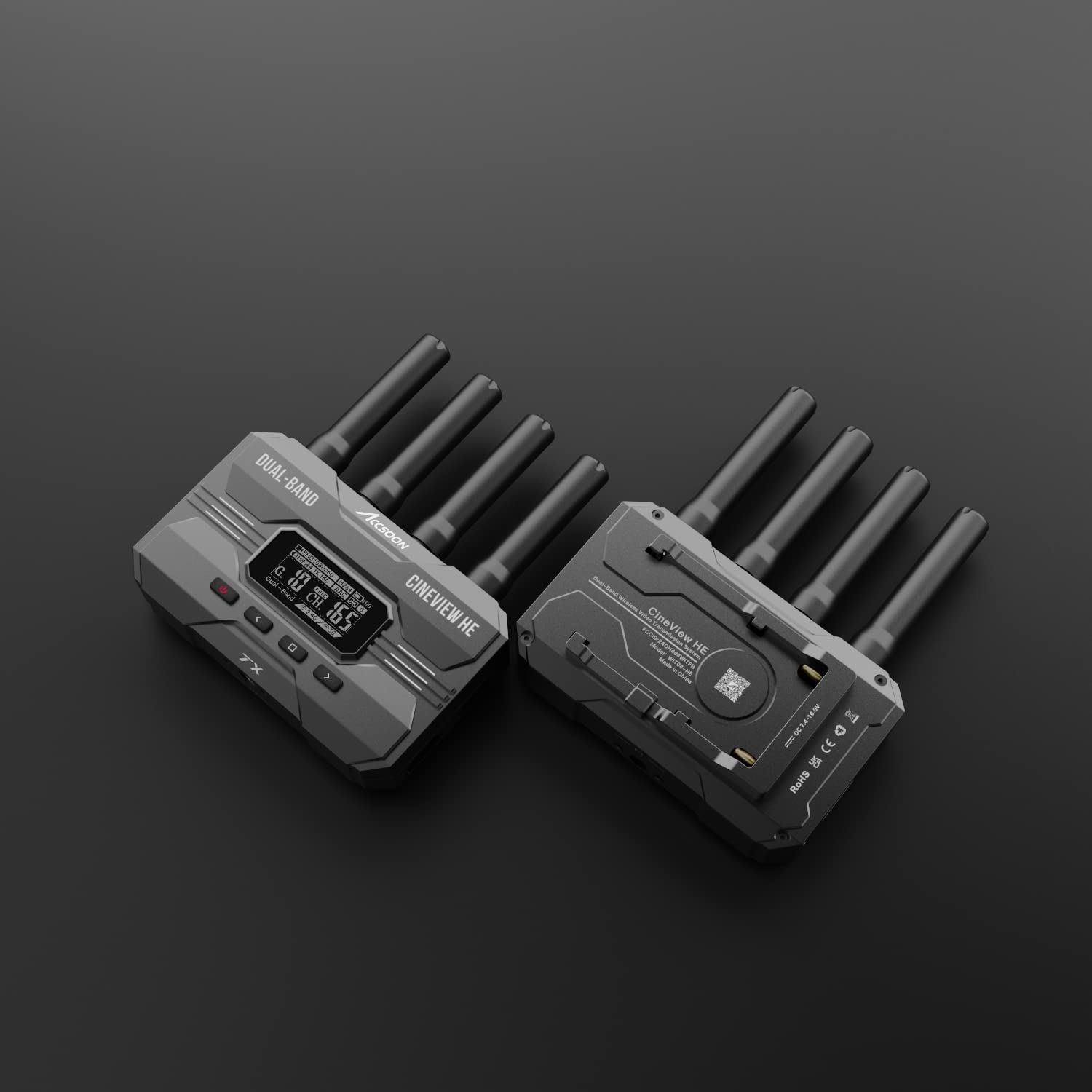 Accsoon CineView HE Wireless HDMI Transmitter & Receiver - HDMI Loop Out and USB UVC Out for Live Streaming and Remote Production - Compatible with OBS and Zoom