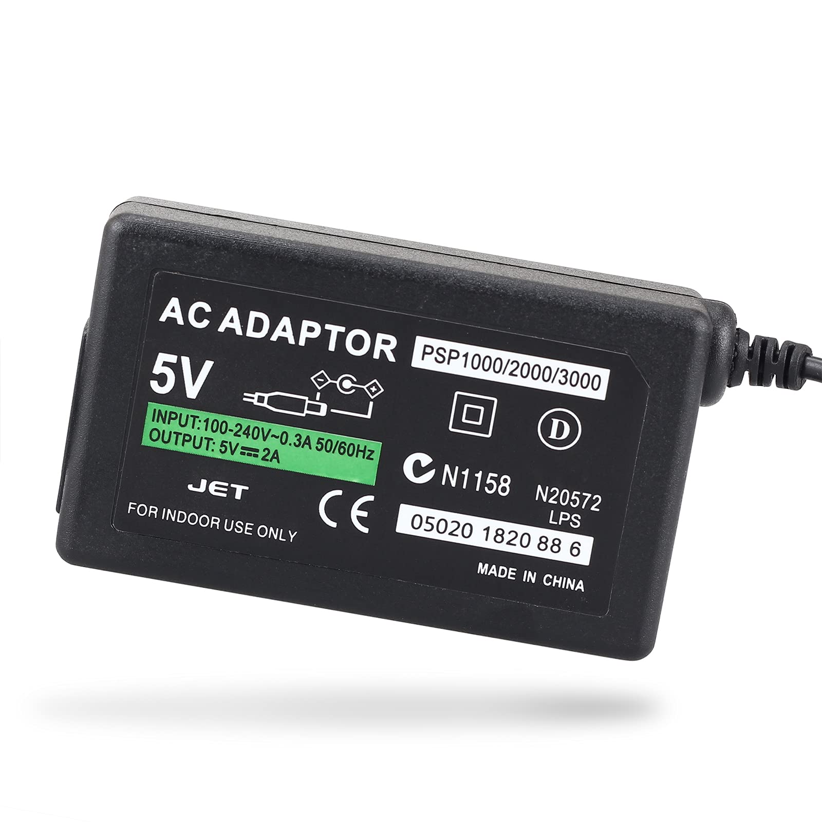 CHENLAN Battery Wall Charger Compatible with Sony PSP-110 PSP-1001 PSP 1000 Slim & Lite 2000 3000 Replacement AC Adapter+ 4 Feet 2-in-1 Cable