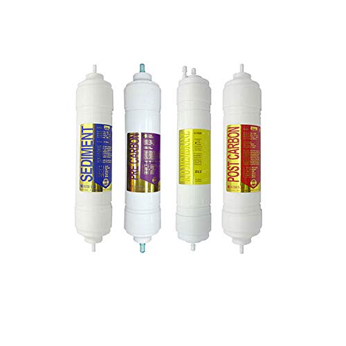 4EA Premium Replacement Water Filter Set for Coway : CALAS(01AL)/CHP-01AL/CHP-05CL/CHP-05CR/CHP-590L/CHP-650L/CHP-650R/CHP-7000/CHP-700L/CHP-700R/CHP-7100-1 micron