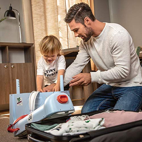 JetKids by Stokke BedBox, Pink Lemonade - Kid's Ride-On Suitcase & In-Flight Bed - Help Your Child Relax & Sleep on the Plane - Approved by Many Airlines - Best for Ages 3-7