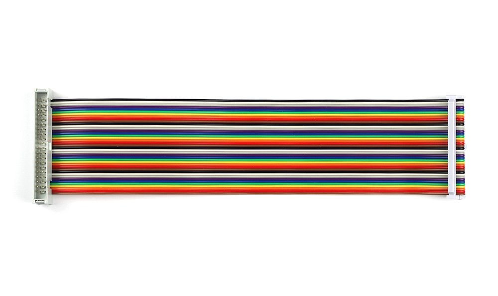UCTRONICS Male to Female GPIO Ribbon Cable 40pin 8inch Breadboard Jumper Wires for Connection Raspberry Pi 5 3 2 Model B B+ w/ 3.5/5 inch TFT Touch Screen LCD Display