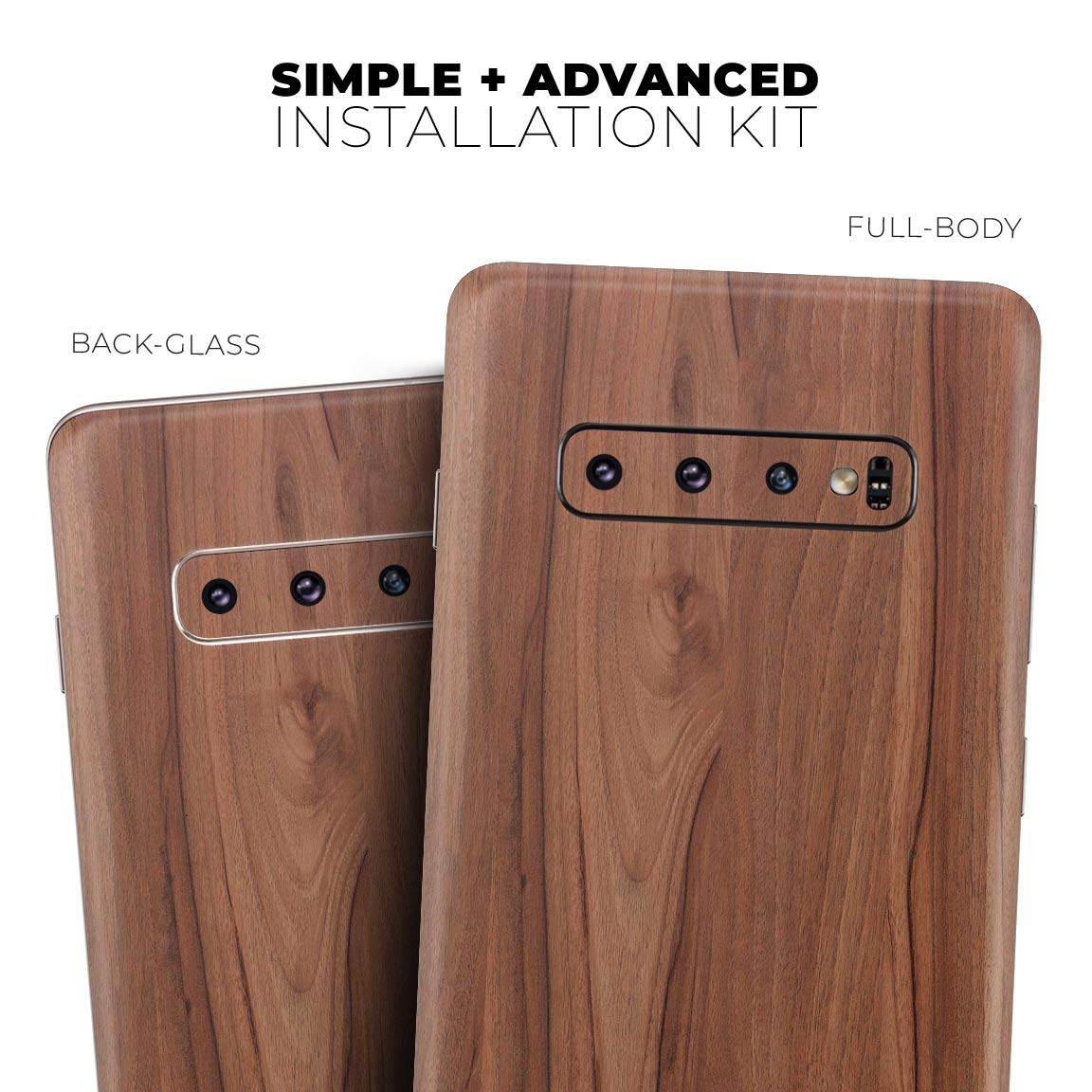 DesignSkinz Smooth-Grained Wooden Plank Protective Vinyl Decal Wrap Skin Cover Compatible with The Samsung Galaxy S20 (Screen Trim & Back Glass Skin)
