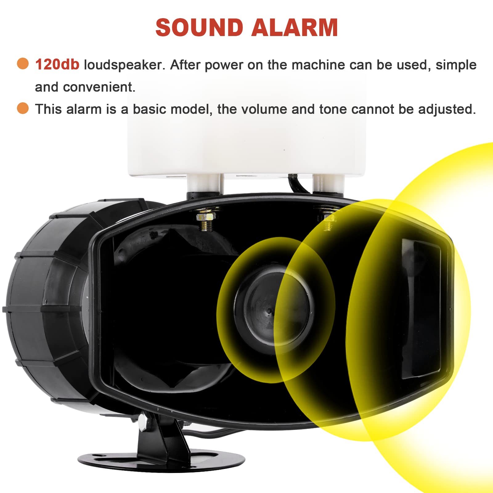Saladulce Industrial Siren Alarm 110 Volt Siren with Light 115dB Sound and Light Alarm IP54