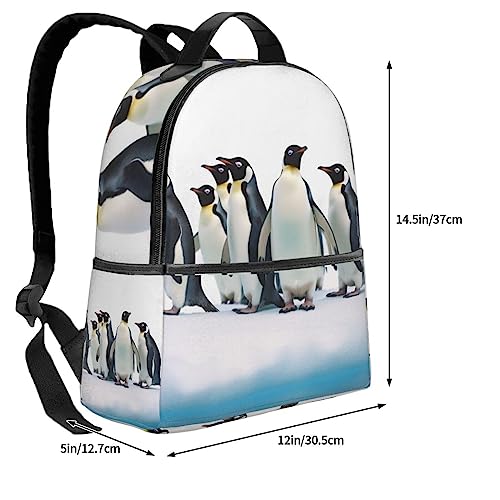 BAFAFA Penguins Printed Travel Backpack Business Work Bag Computer Bag Outdoor Sports Rucksack