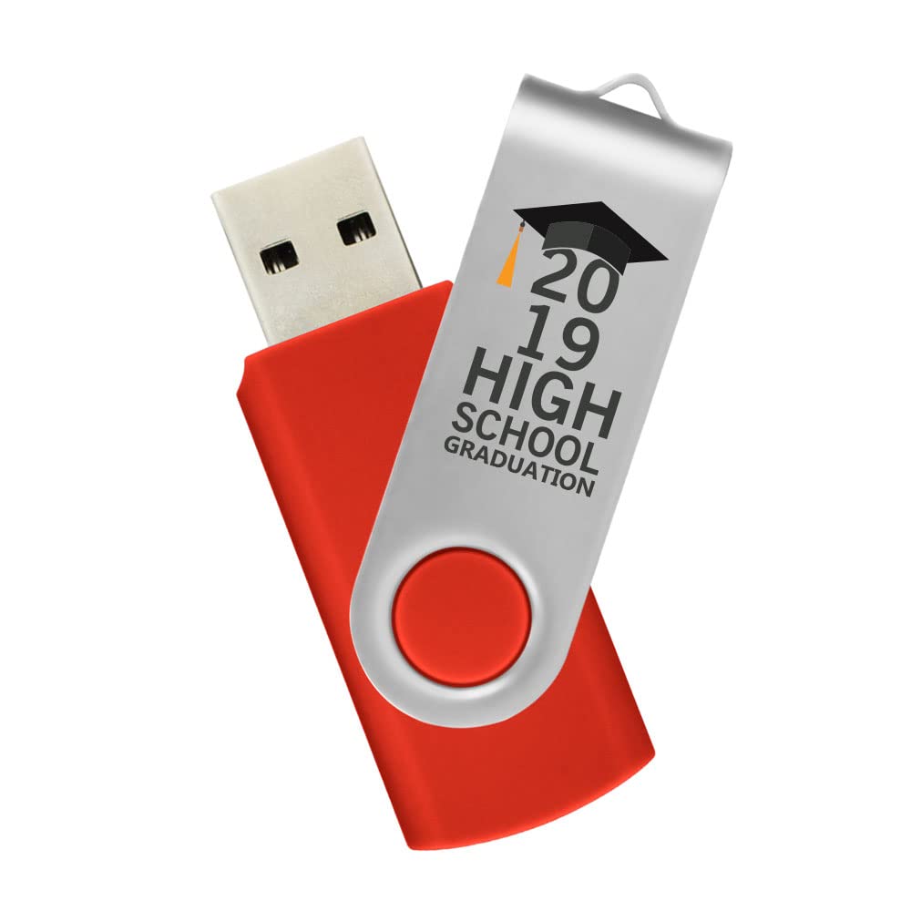 4GB Custom USB Flash Drives Personalized with Your Logo - for Promotional Use - Swivel - Red Body/Silver Clip - 20 Pack