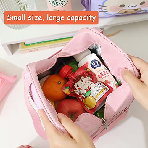 𝗖𝘂𝘁𝗲 𝗟𝘂𝗻𝗰𝗵 𝗕𝗮𝗴 Kawaii Animal Lunch Box Insulated Lunch Bag for Women Durable Reusable Tote Bag