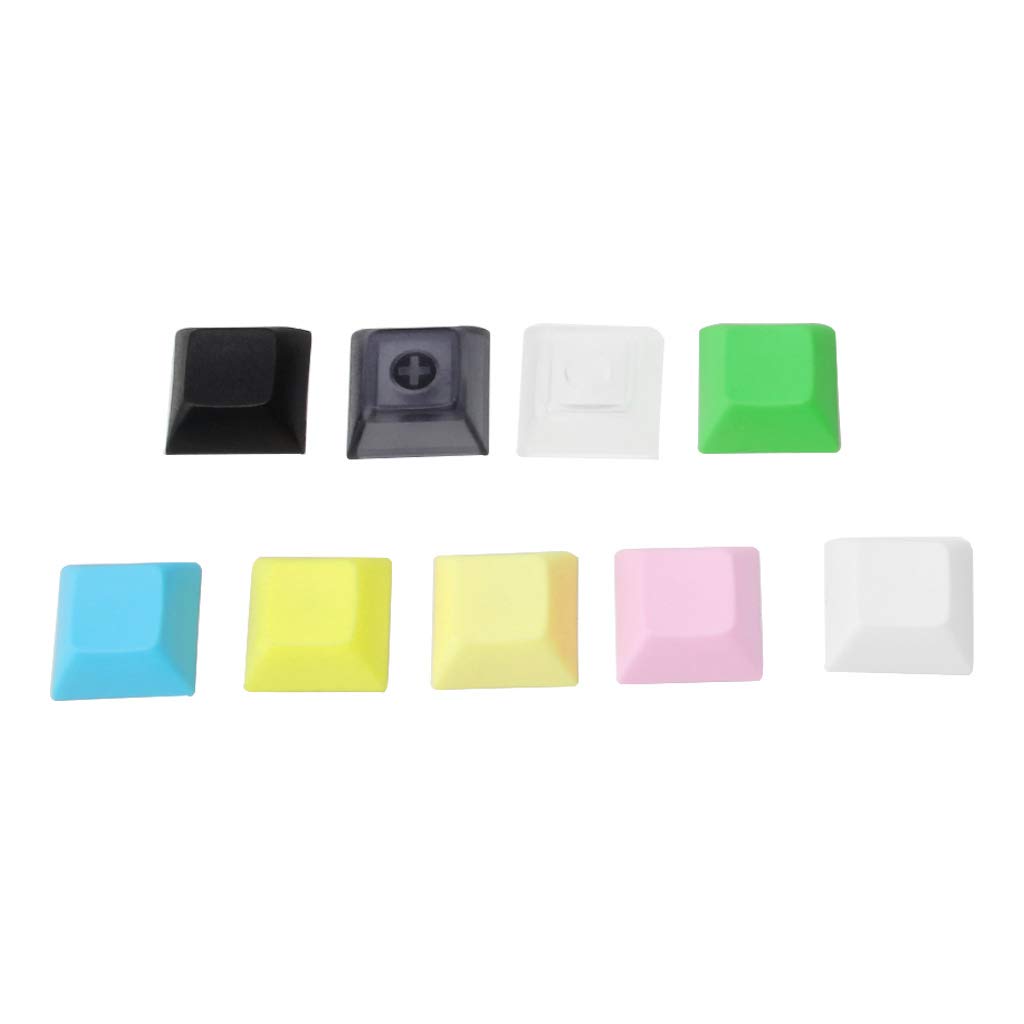 ForHe PBT Keycaps DSA 1u Blank Printed Keycaps for Gaming Mechanical Keyboard, 9 Colors Optional