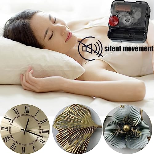 Clock for Living Room,Metal Large Wall Clock for Living Room,Big Clocks for Wall Living Room Ginkgo Leaf Design Wall Clock Silent Non Ticking,33 Inch
