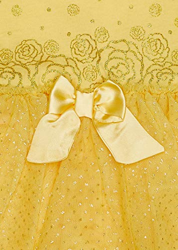 Disney Infant Baby Girl Princesses Belle Cinderella Tutu Dress, Yellow, 24 Months