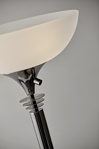 Adesso Home 5120-01 Transitional Two Light Floor Lamp from Metropolis Collection Finish, Black Nickel