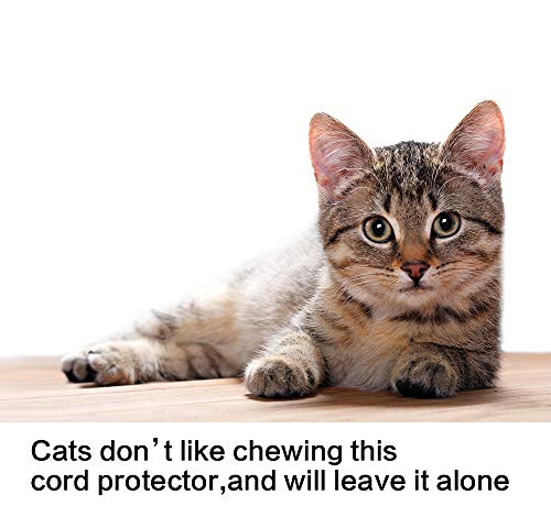 Alex Tech 25ft - 1/2 inch Cord Protector Wire Loom Tubing Cable Sleeve Split Sleeving for USB Audio Video Power Cord β Protect Cat from Chewing - Black
