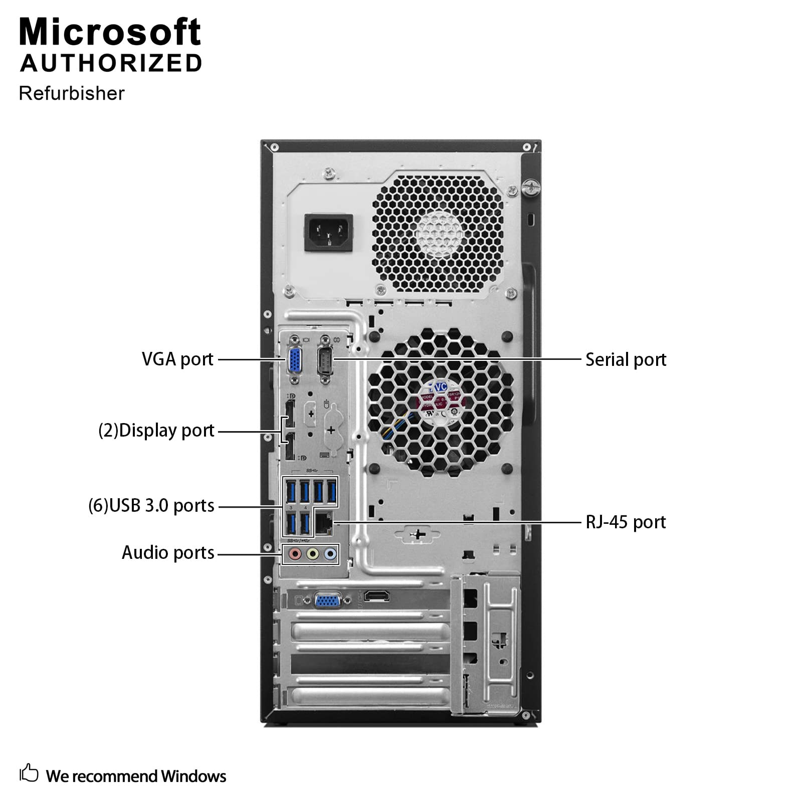 Lenovo ThinkCentre M900 Tower Desktop PC, Intel Quad Core i5-6500 up to 3.6GHz, 8G DDR4, 512G SSD, DVD, WiFi, BT 4.0, Windows 10 64 Bit-Multi-Language Supports English/Spanish/French(Renewed)