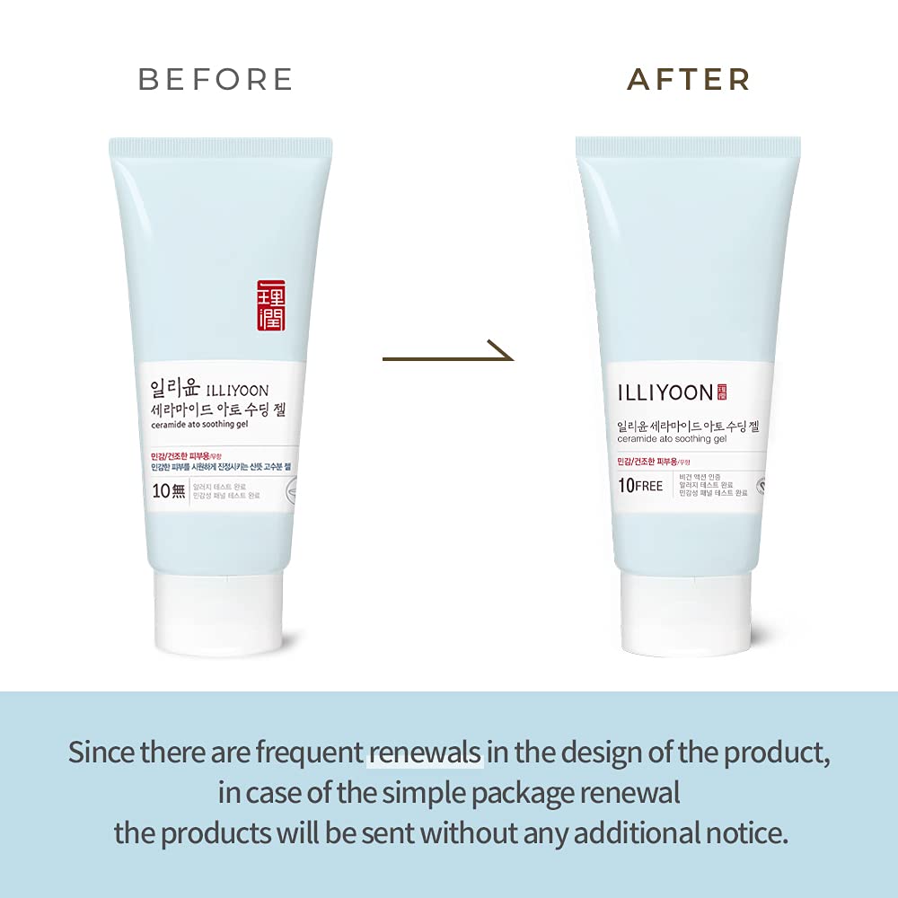 Illiyoon Ceramide Ato Soothing Gel 175ml(5.91oz) | High Moisturizing Cooling Gel Lotion for Tired and Dry Skin