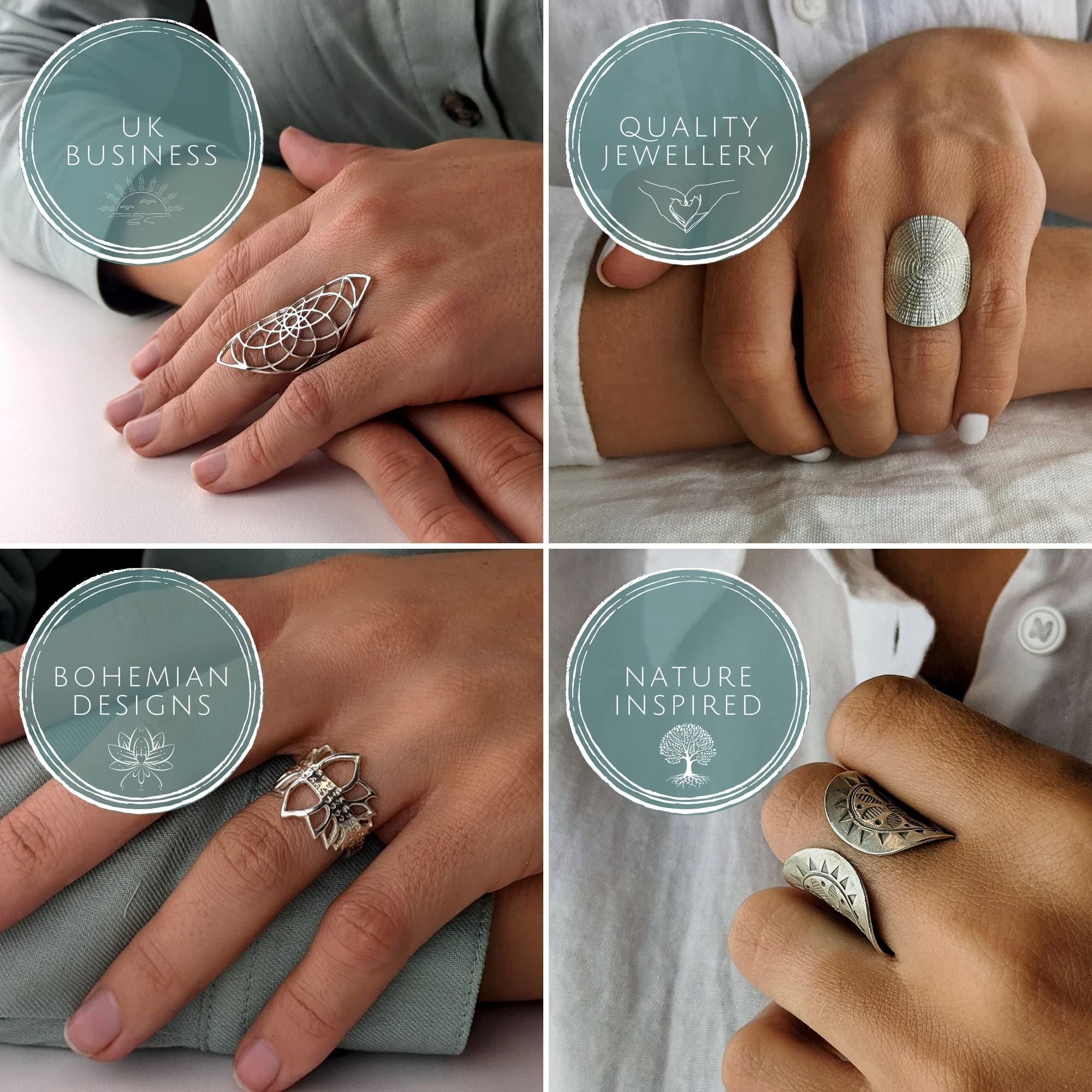 81stgeneration Women's Seashell Shiva Eye Shell Natural White Brown Spiral Ring