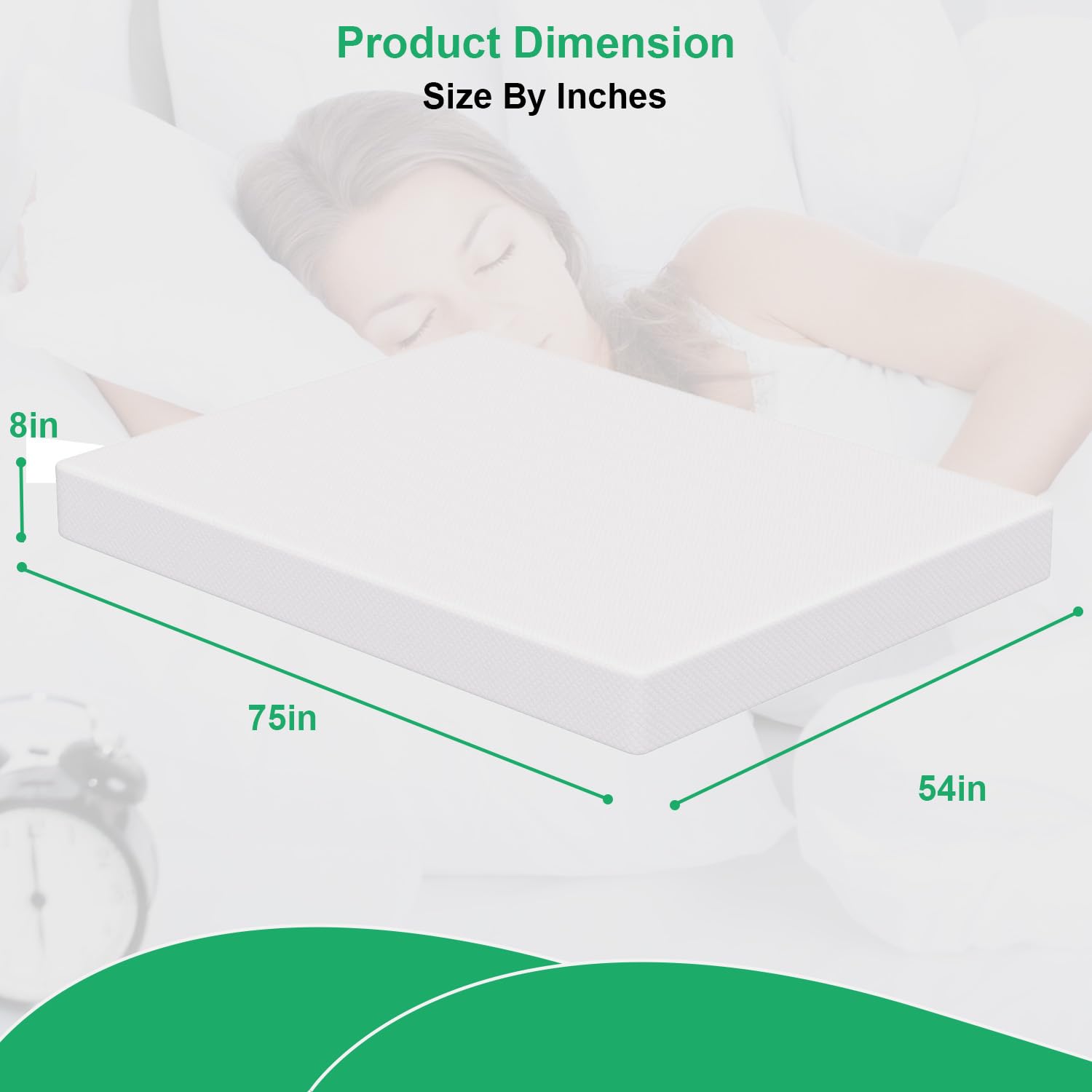 8 Inch Full Size Mattress,Gel Memory Base Foam Full Mattress,Pressure Relieving,Cooler Sleep Supportive,Full Mattress in a Box,CertiPUR-US Certified,Bed-in-a-Box,Full,75" L x 54" W x 8" Th