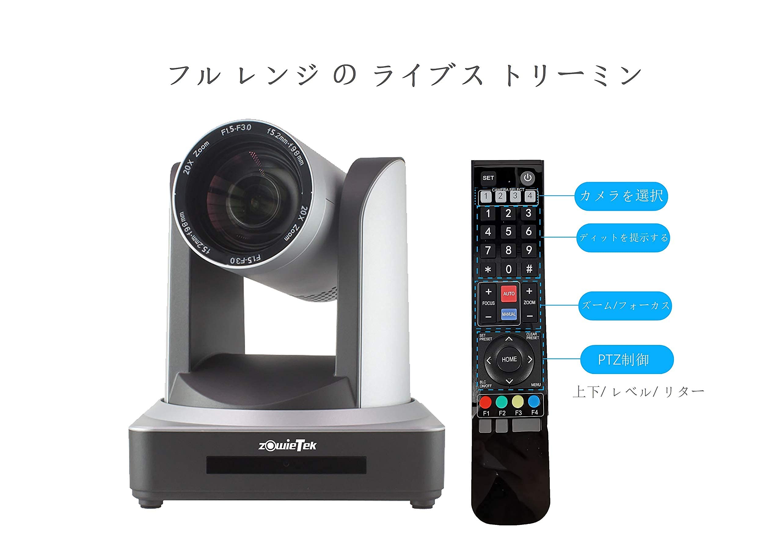 zowietek Pro PTZ Camera PoE 20X Optical Zoom IP Live Streaming Camera with Simultaneous HDMI and 3G-SDI Outputs PTZ IP Camera for Meeting, Church, Events, Teaching