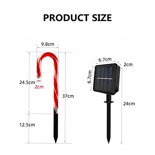 Christmas Candy Cane Lights,Christmas Candy Cane Lights, Christmas Yard Decorations, LED Home Garden Ground Plug Crutch New Year Christmas Decor