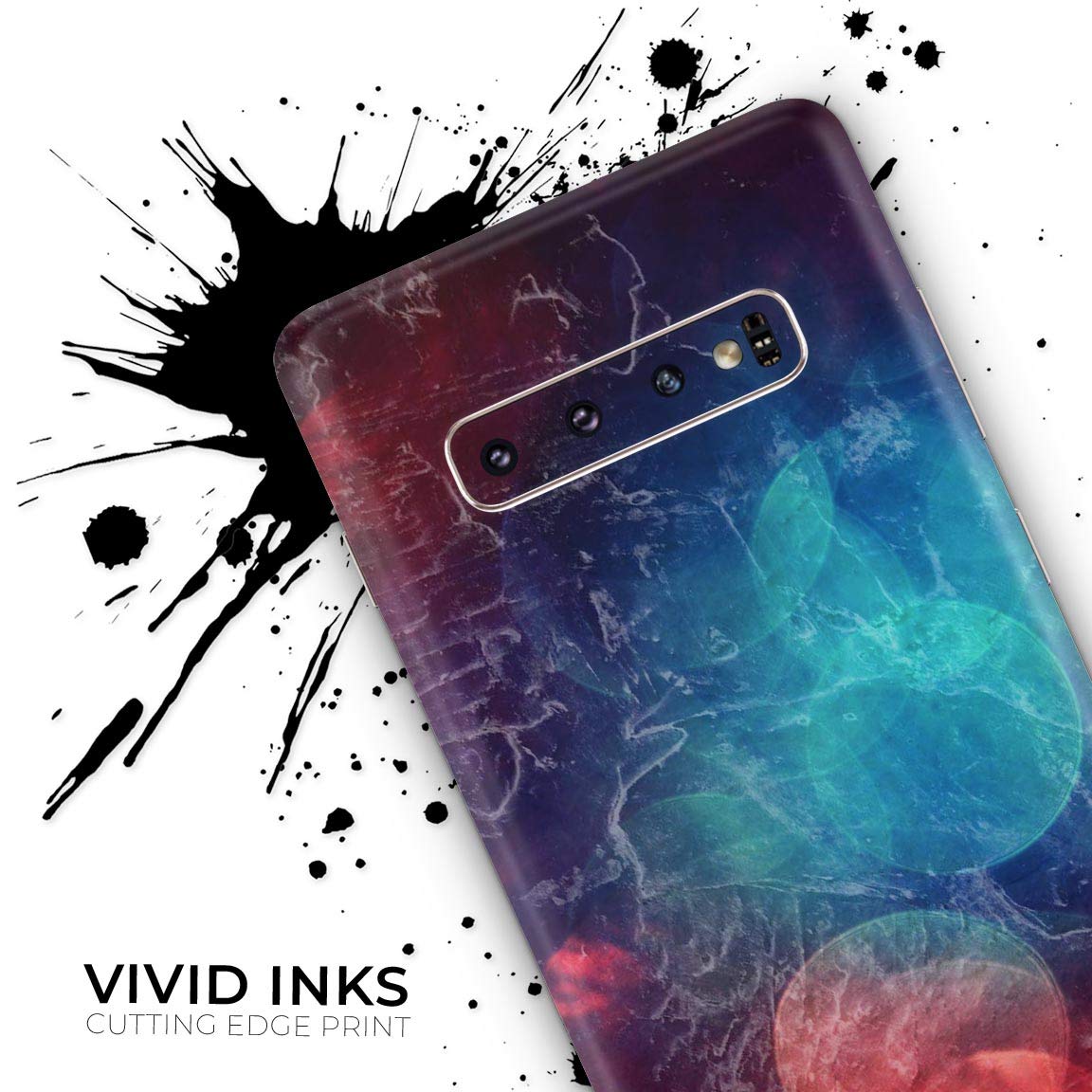 DesignSkinz Abstract Fire & Ice V7 Protective Vinyl Decal Wrap Skin Cover Compatible with The Samsung Galaxy S20 (Screen Trim & Back Glass Skin)