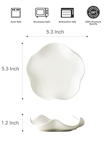 Cute Spoon Rest for Stove Top, Ceramic Spoon Holder for Kitchen Counter, 5.3 Inches Coffee Spoon Holder Utensil Rest, Cooking Gifts for Housewarming, Wedding, White