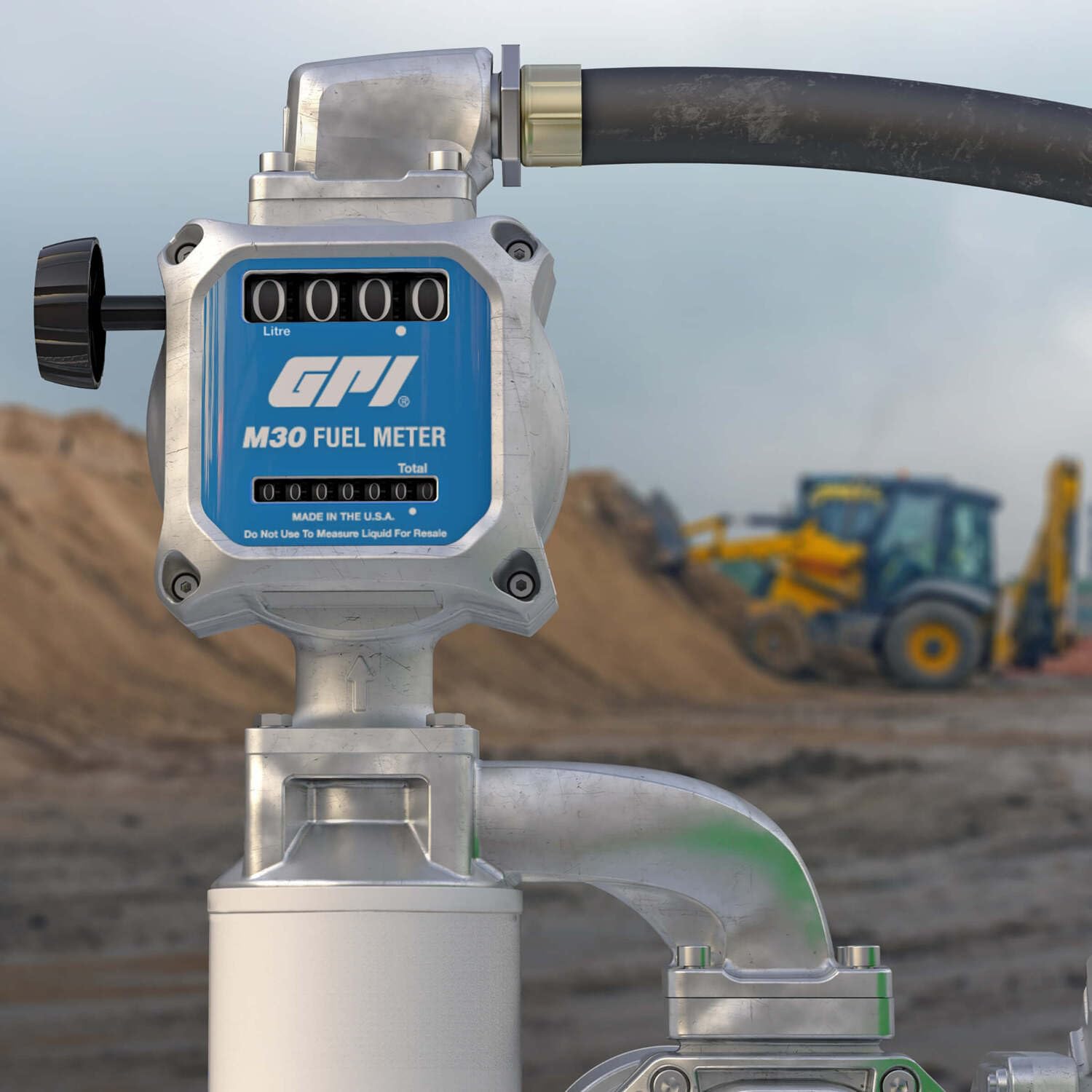 GPI - M30 Modular Mechanical Fuel Meter in litres, 19 to 114 litres/min, 1" NPT Inlet/Outlet (165100-02)