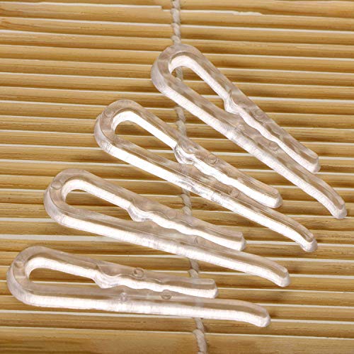 Mini Skater 2 Inch U Shape Clear Shirt Folding Clips Durable Plastic Alligator Clips with Teeth for Ties Socks Pants and Dress,100Pcs