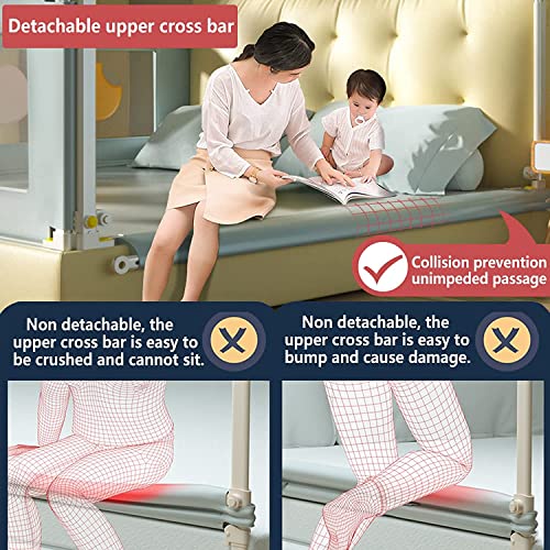 EAQ Bed Rail for Toddlers, Infants Safety Bed Guardrail, Toddler Bed Rails for Twin, Full Size, Queen &King Mattress,Extra Long Crib Rail Guard,One Pack(59", Dog)