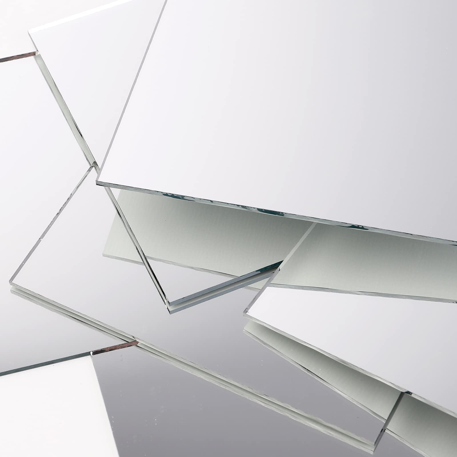 Suwimut 50 Pack Square Glass Mirror Tiles, 4x4 Inch Small Square Decorative Glass Mirrors for Table Centerpieces, Crafts, Wall, Mosaics, DIY Home Projects, Decorations, Arts and Crafts Supplies