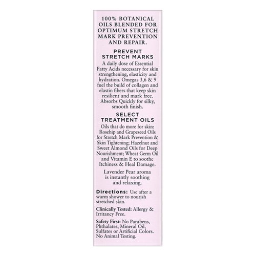 Basq Skin Care Resilient Body Stretch Mark Oil, Lavender, 4 Fluid Ounce