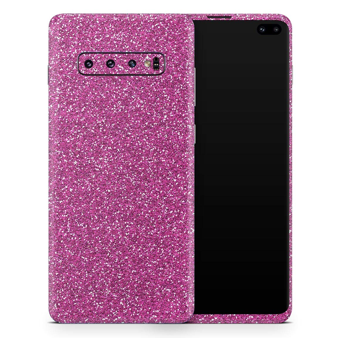 DesignSkinz Sparkling Pink Ultra Metallic Glitter Protective Vinyl Decal Wrap Skin Cover Compatible with The Samsung Galaxy S20 (Screen Trim & Back Glass Skin)