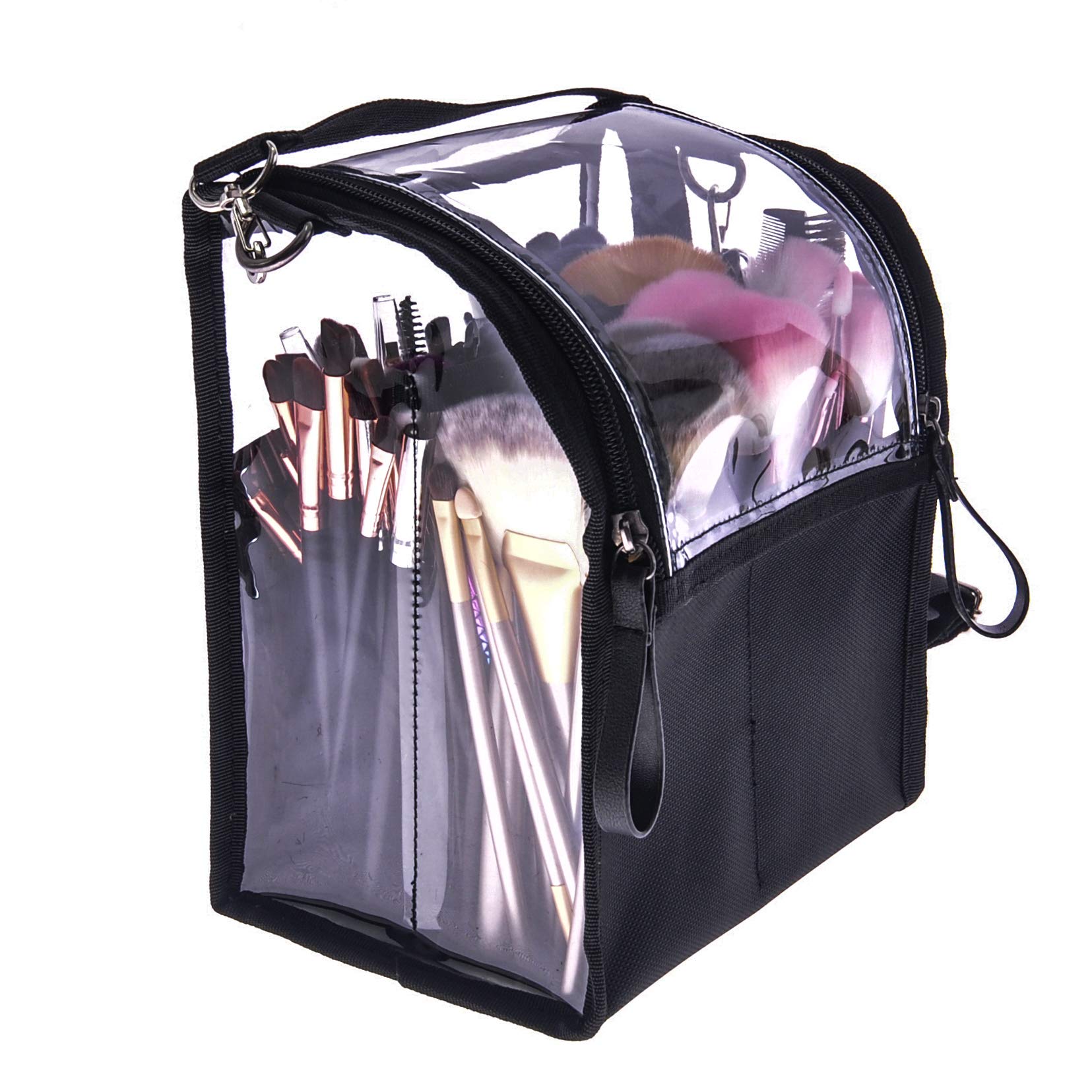 Jula Vance Trave Medium Makeup Brush Buddy Makeup Brush Holder Bag Cosmetic Kits Beauty Accessories Storage Organizer Bag with 4 Dividers & Shoulder Straps