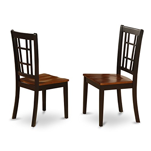 EAST WEST FURNITURE 9 PC Dining room set-Dining Table with 8 Wooden Dining Chairs
